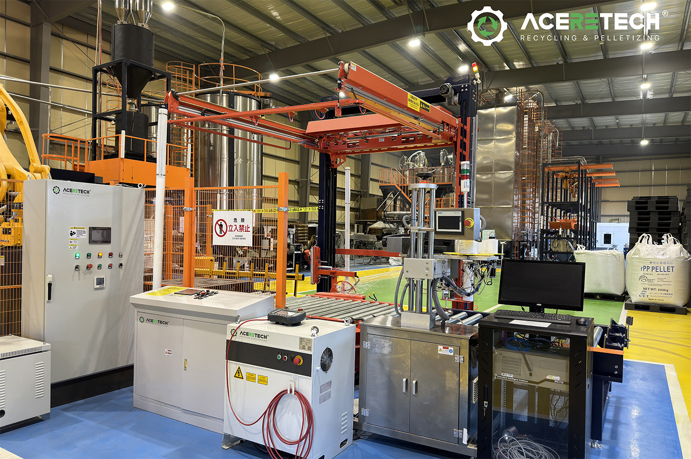 Fully Automatic Weighing and Packaging Line with Palletizing Robot ...