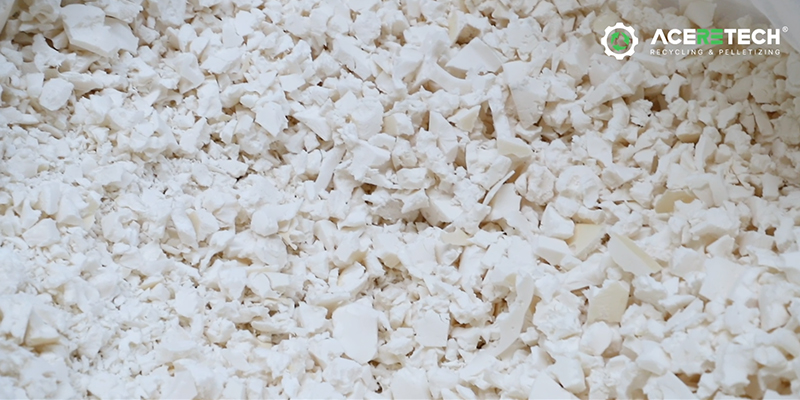 PA Foam Recycling Granulation | ACERETECH Waste Recycle Lines Manufacturer