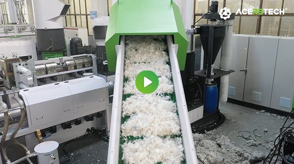 LLDPE Stretch Film Recycling and Granulation | ACERETECH Waste Recycle ...