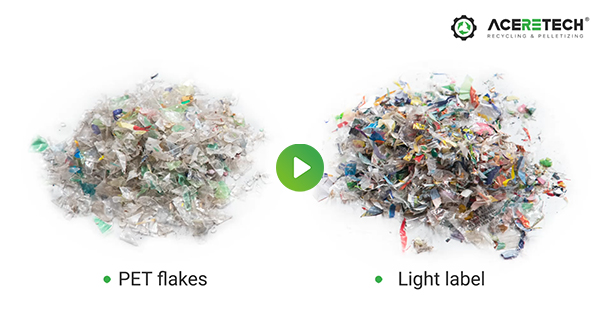 Flake Label Separator for PET Bottle Recycling | ACERETECH Plastic ...